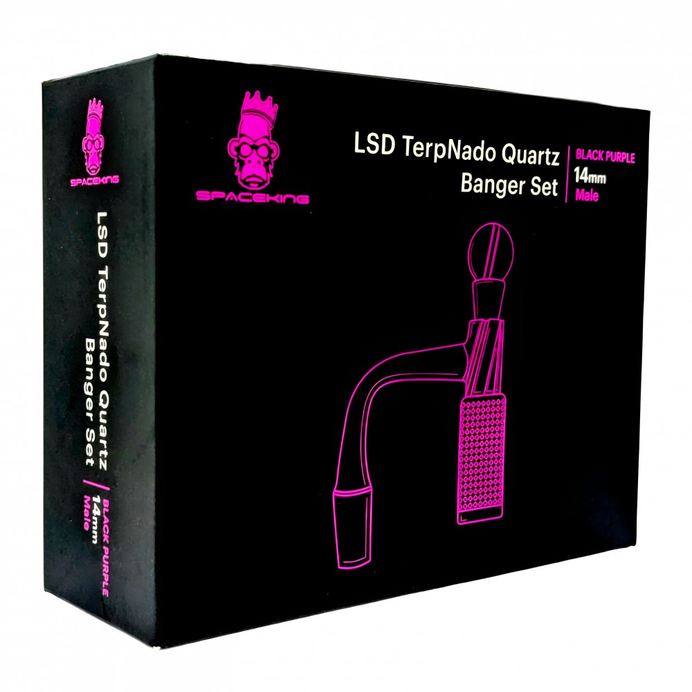 Space King 14mm Male 90° LSD TerpNado Quartz Banger Set | Black Purple ...