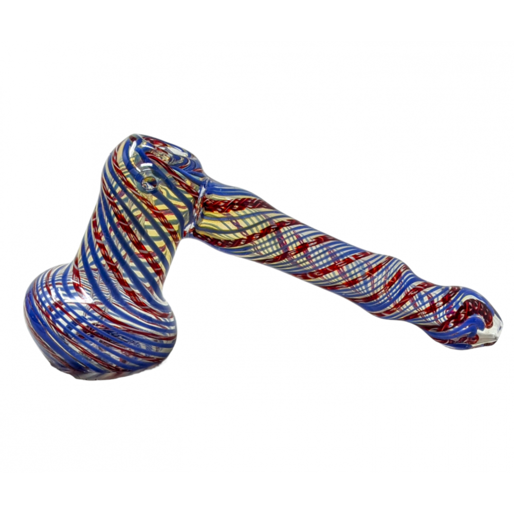 7" Assorted Design Hammer Bubbler Hand Pipe | Skygate Wholesale
