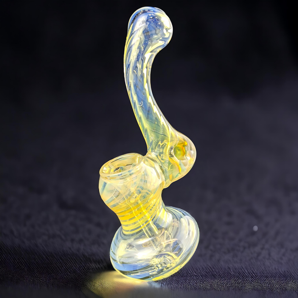 5.5" Gold Fumed Hoop Style Standing Bubbler | Elegant & Functional ...