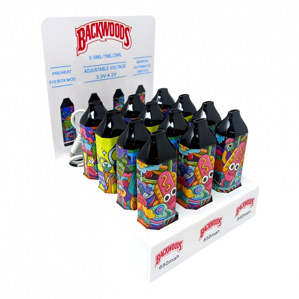 Box 510 Mod Battery - Assorted Designs | 12ct Display Pack | BWBTRY-12CT