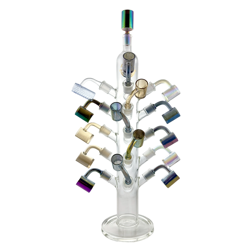 On Point Glass Bowl and Banger Stand - 18MM Female | Skygate Wholesale