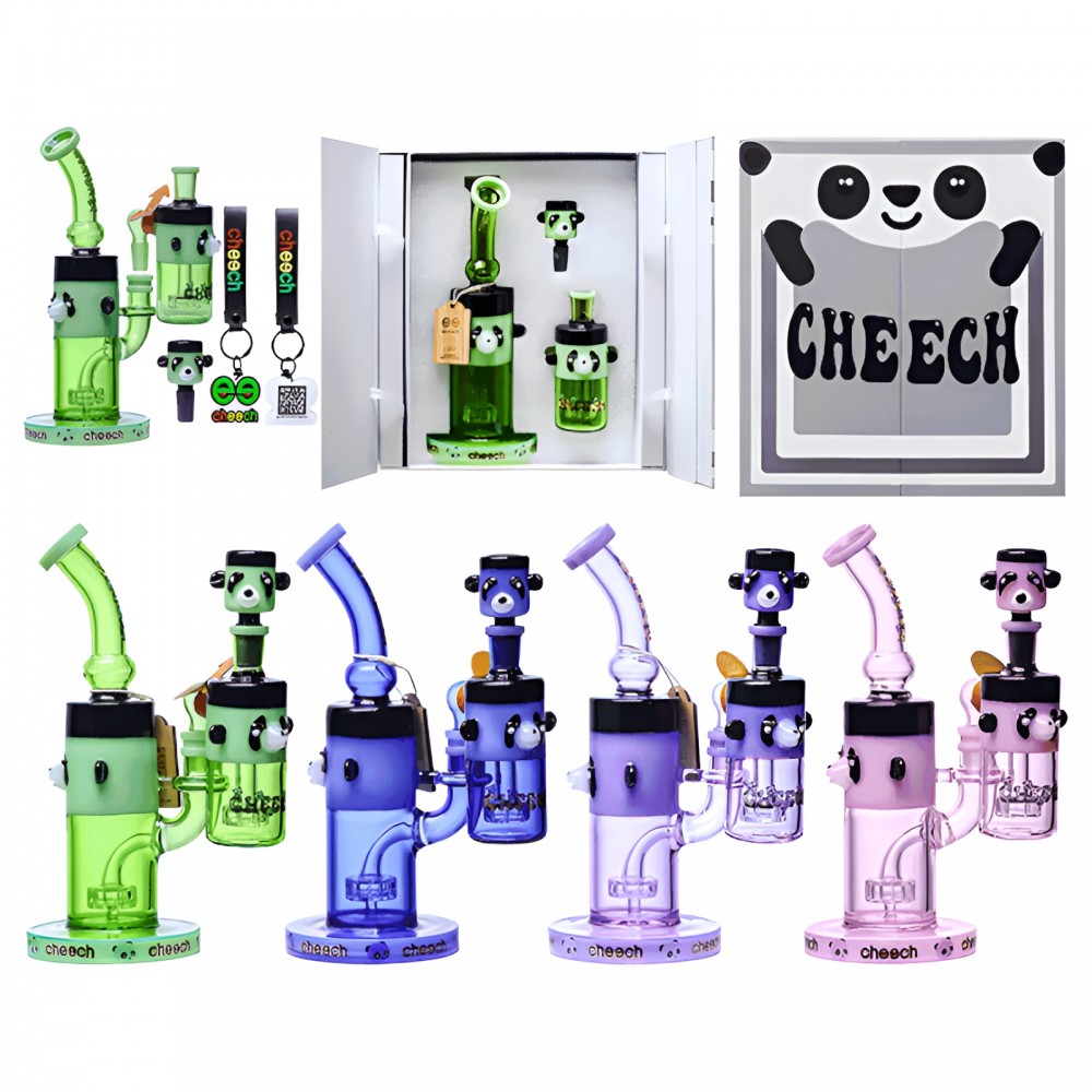Cheech Glass 9.5" Color Panda Water Pipe | Unleash Your Inner Panda ...
