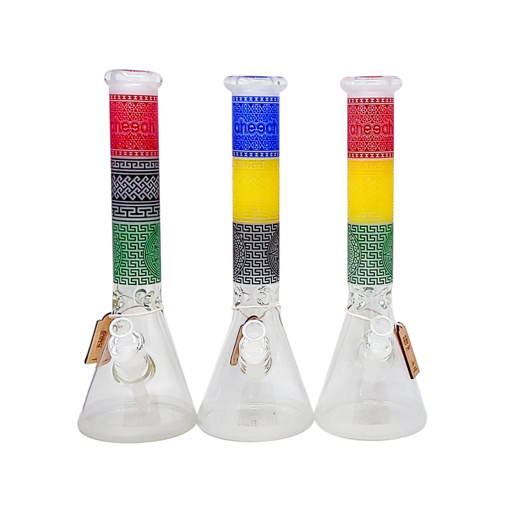 Cheech Glass 13" Sandblaster Aztec Pattern Beaker Water Pipe 14Female ...