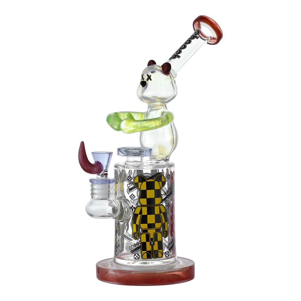 Cheech 10.5" Ted Up Bear Water Pipe – Artistic Glass Bong