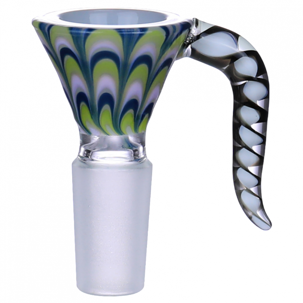 Clover Glass 14mm Heavy Swirl Art Bowl - Assorted Colors - Display of 12