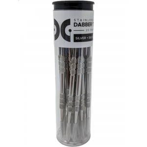 Dank Glass - 20 Pack SS Dab Tool - Silver Color