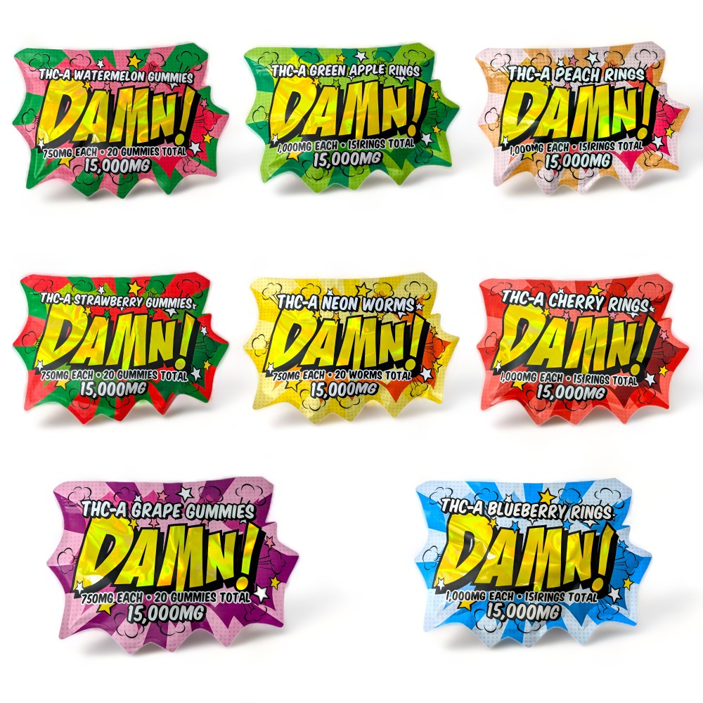 DAMN! THC-A Gummies 15000mg - 15ct Gummies | Potent Edibles | Skygate ...