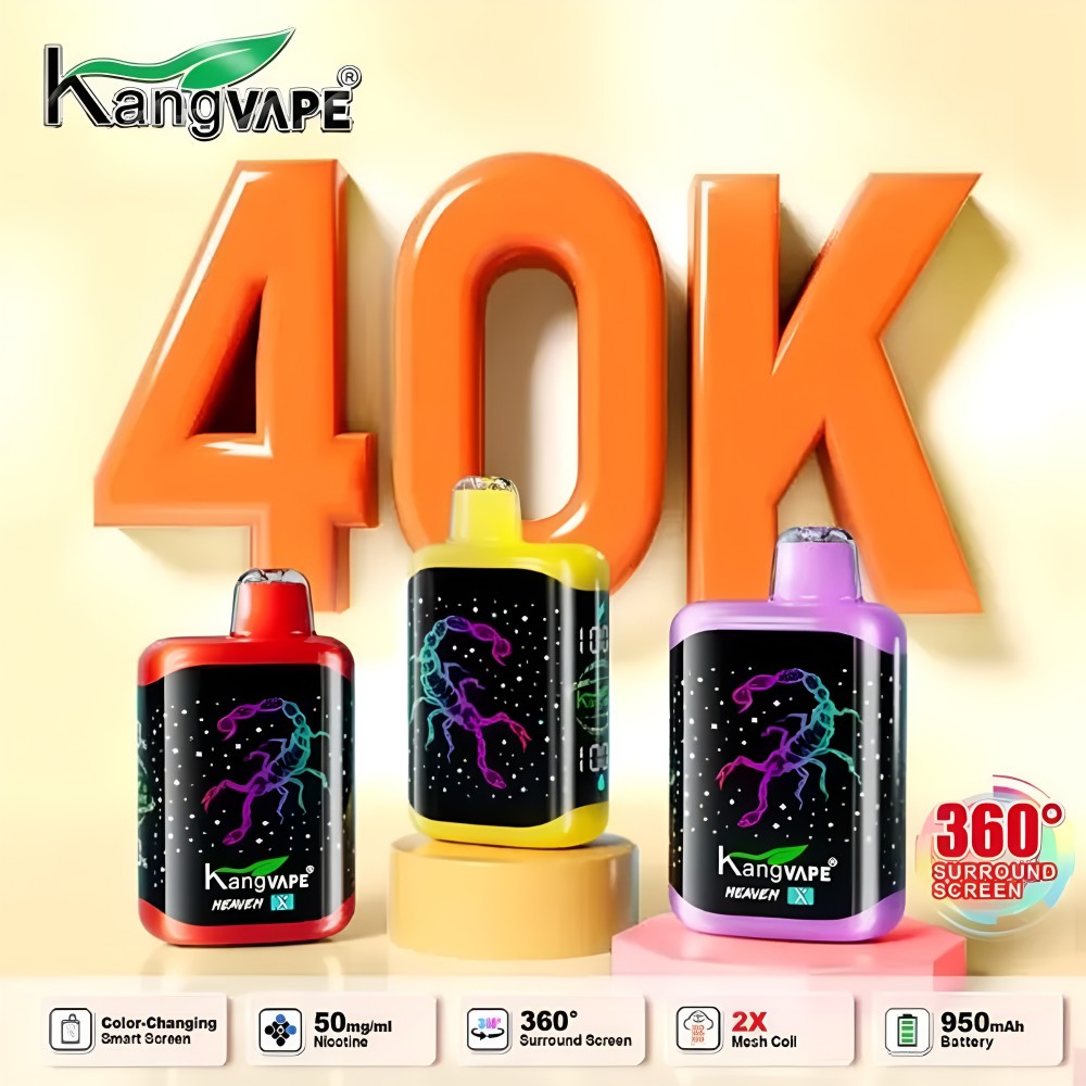 Kangvape Heaven X 40,000 Puffs Disposable Vape - 5ct Display | Long ...