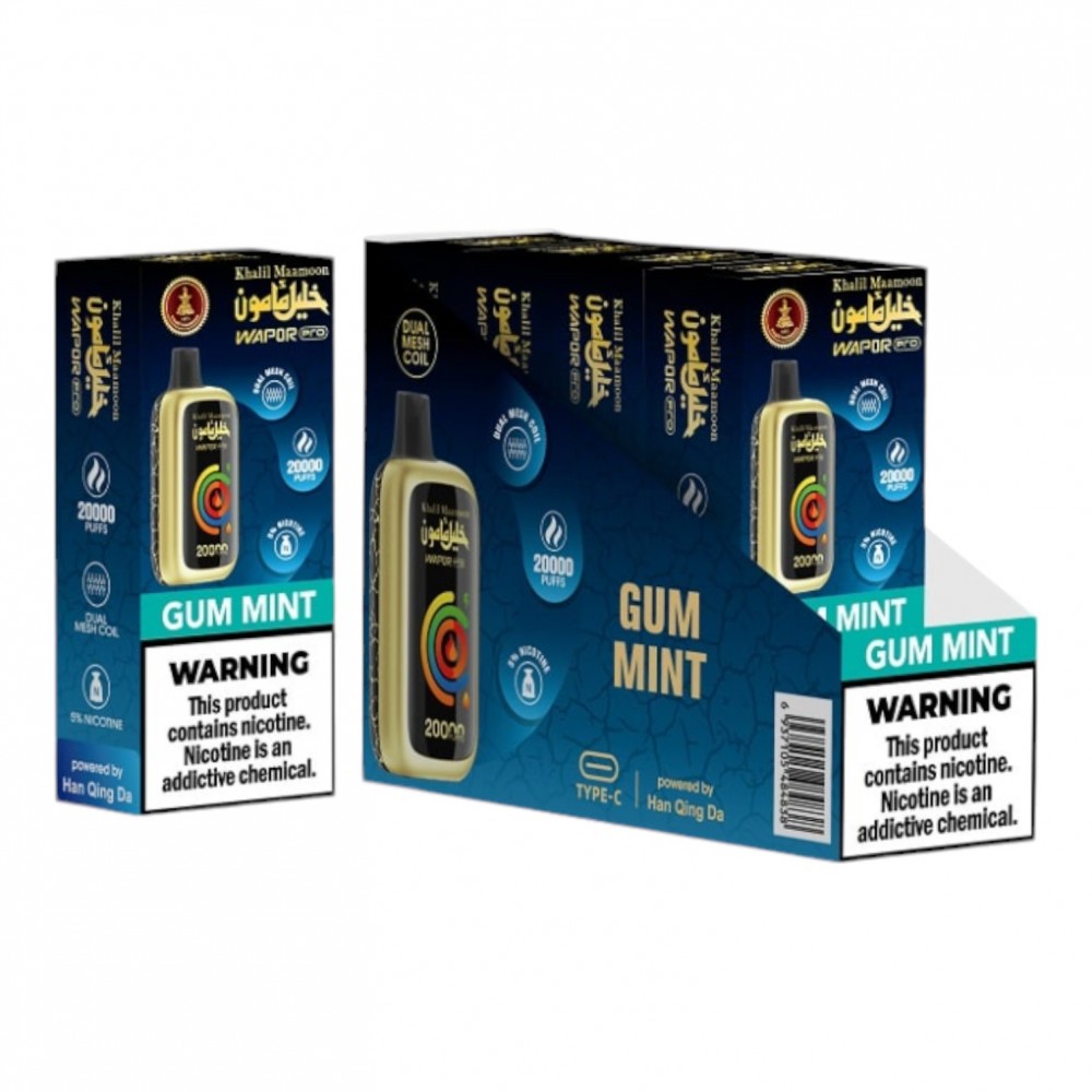 HQD Wapor Pro X Khalil Maamoon 20,000 Puffs 24ml Vape Disposable - 5ct ...
