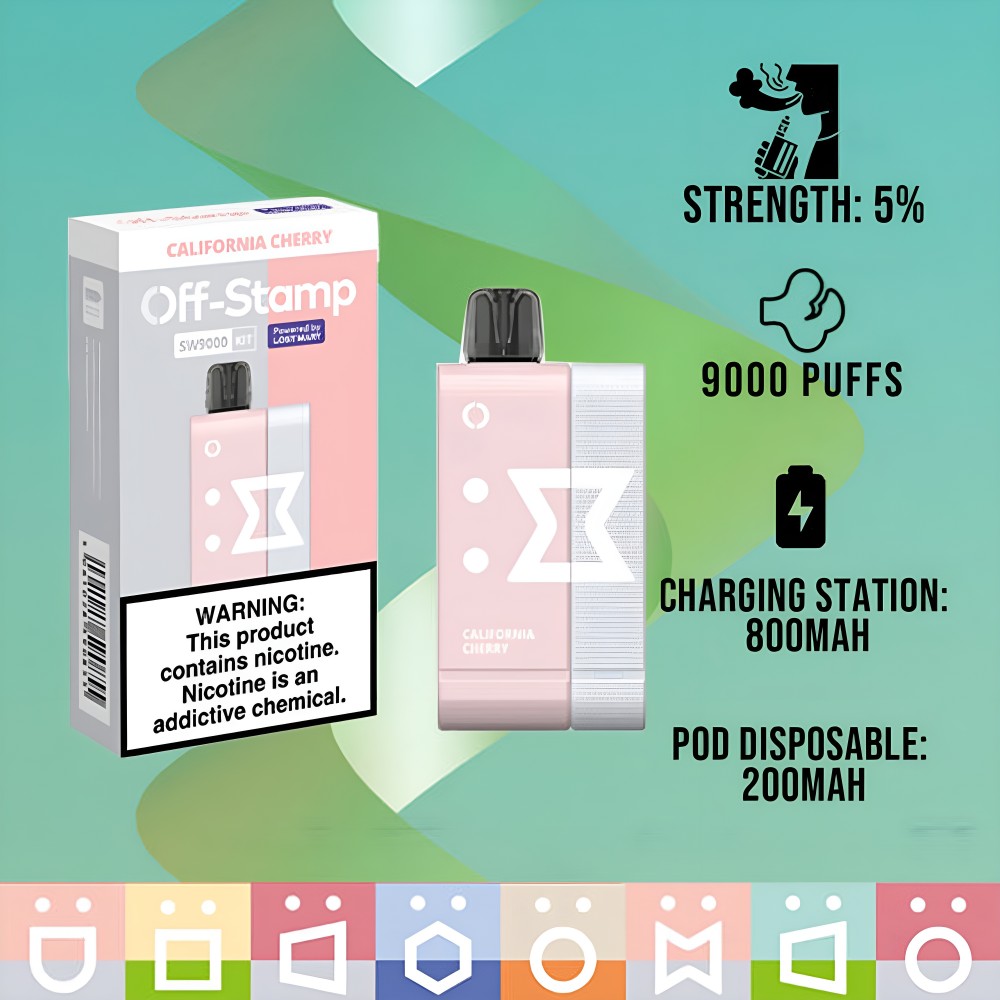 OFF STAMP 9000 Puffs Disposable Vape 13ml Full Kit - 5ct Display | Long ...
