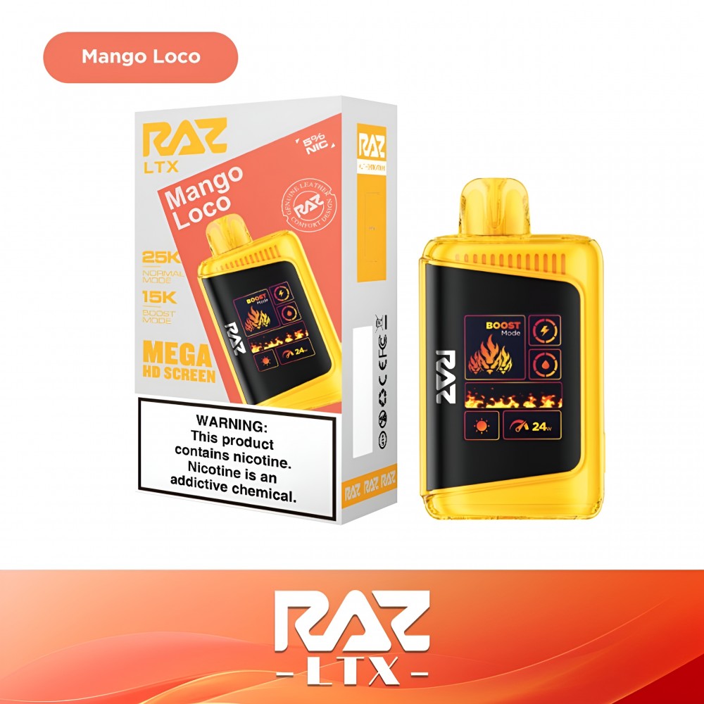 RAZ LTX 25,000 Puffs 16ml Disposable Vape - 5ct Display*