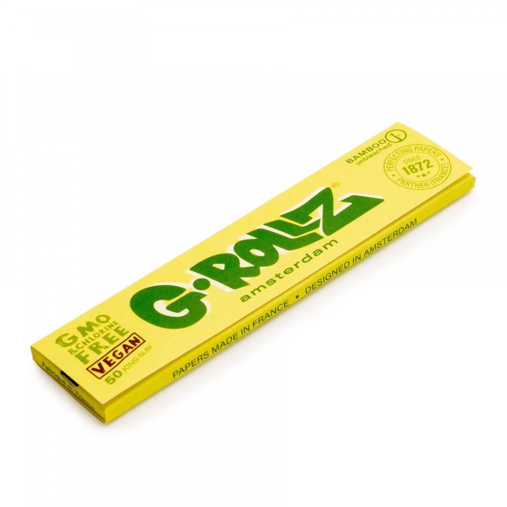 G-ROLLZ | Bamboo Unbleached Rolling Papers - 50ct Display - King Size ...
