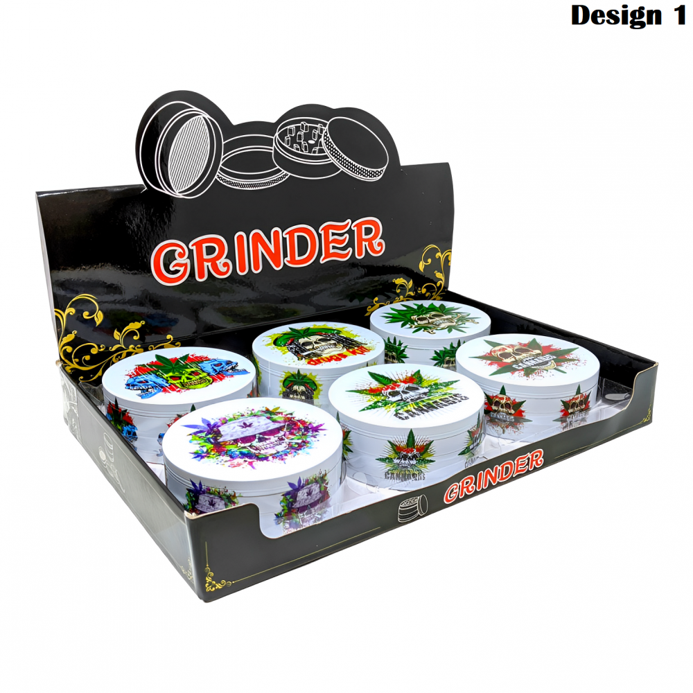 100mm 4 Part Grinders 6 Count Display | Skygate Wholesale