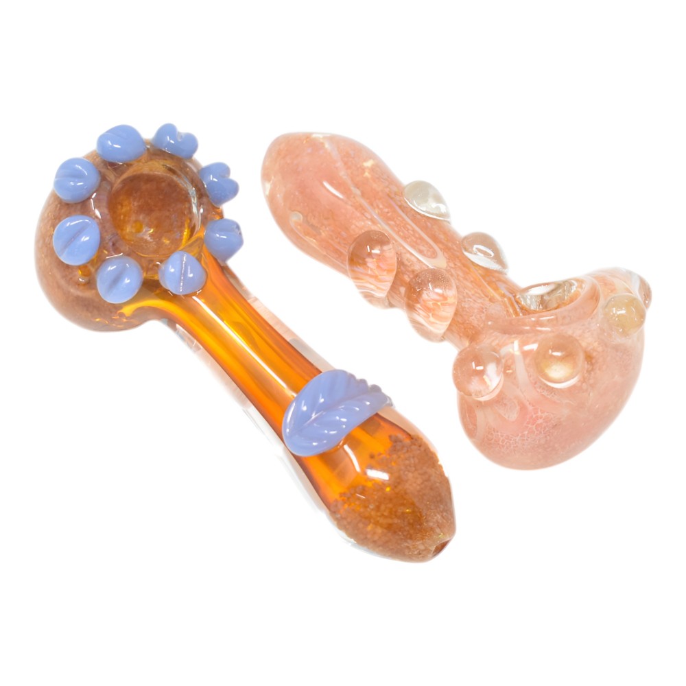On Point Glass 4" Multi Marble Art Hand Pipes - 12ct Display