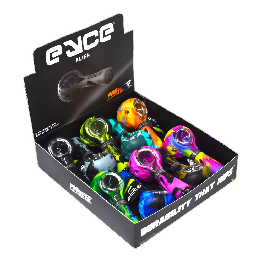 EYCE - 4" Proteck Alien Portable Glass & Silicone Spoon Hand Pipe ...