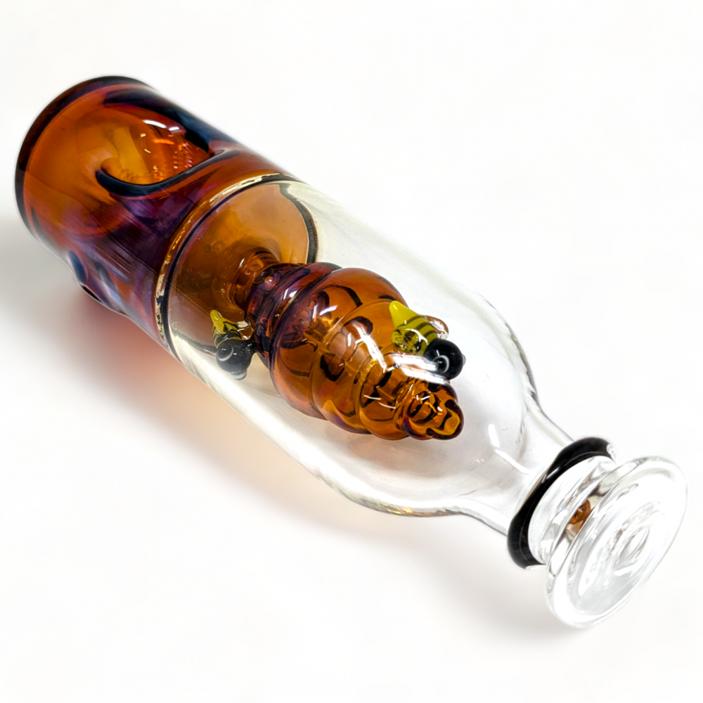 6.5" 2 In 1 Bizzy Bee Hive Hand Pipe - Dual Functionality at Skygate Wholesale