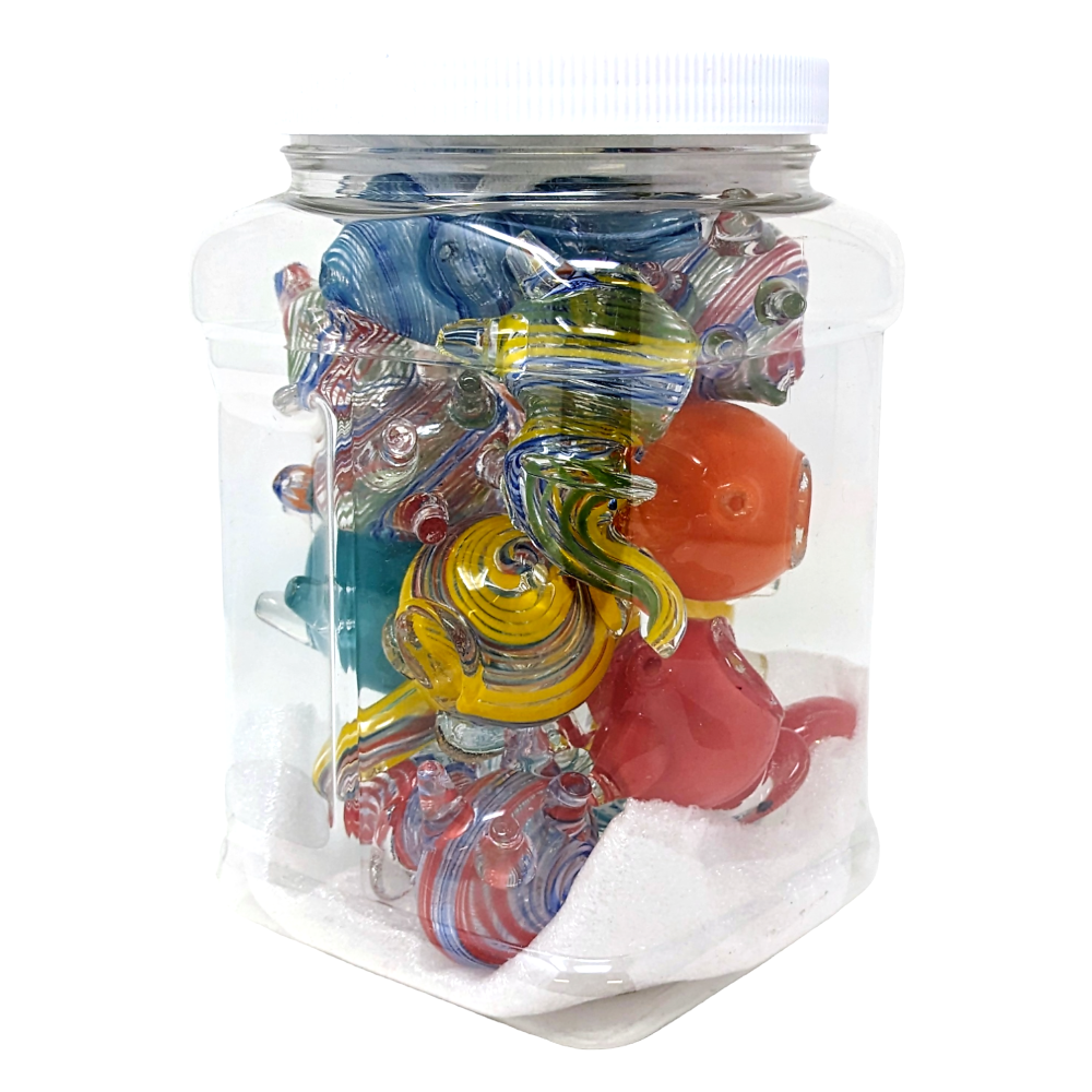 Mini Assorted Design Standing Elephant Animal Hand Pipe - (Jar of 14 ...