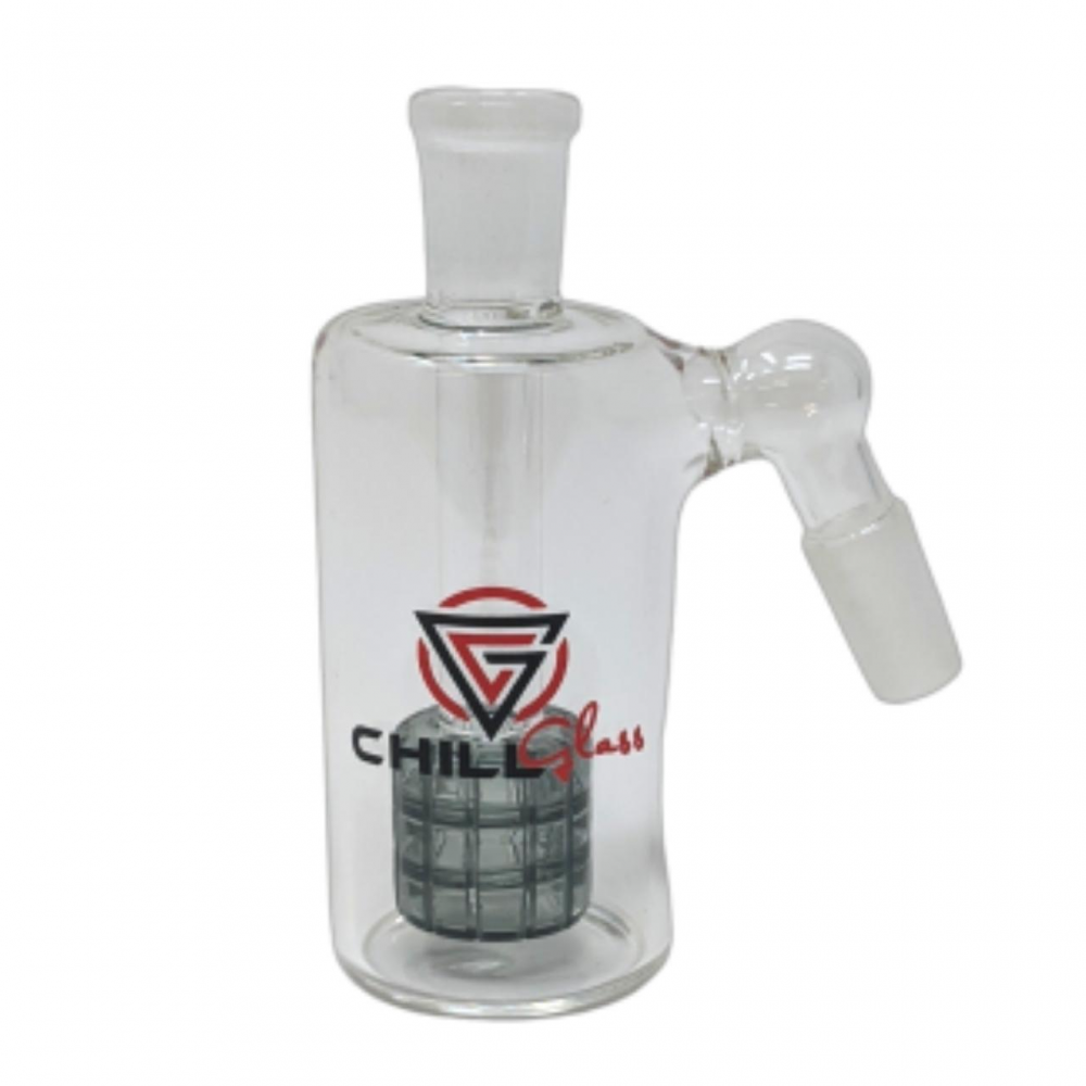 Chill Glass - Ash Catcher 45 Angle Tire Perc - 14mm Male - [JLG-27]