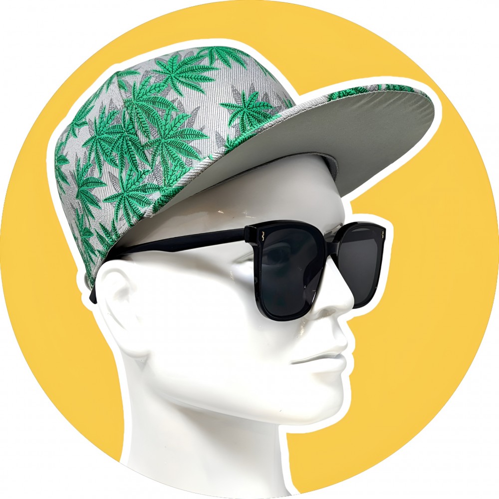 Leaf Pattern Premium Snapback Cap | Stylish Headwear | Skygate Wholesale