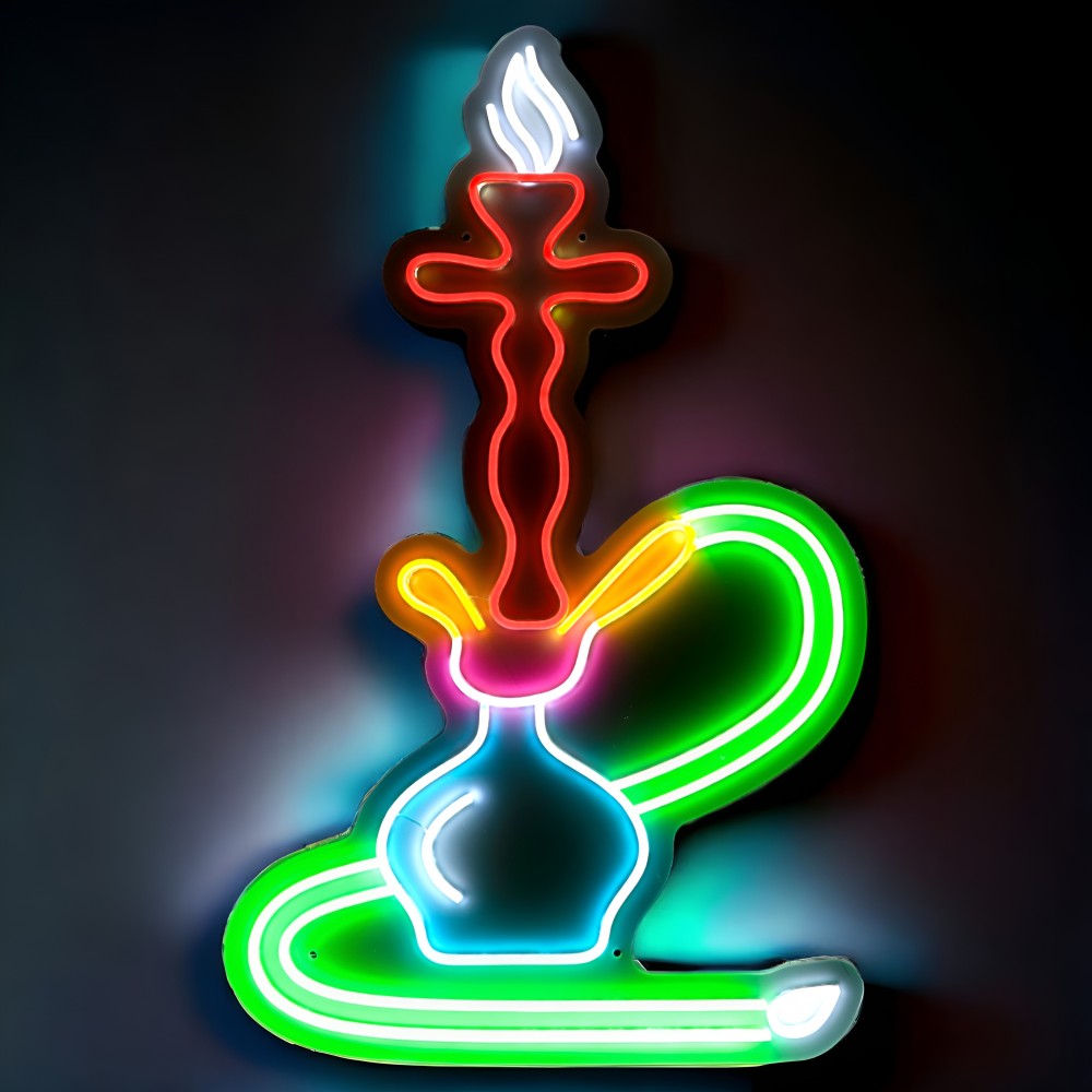 24"x15" Neon LED Hookah Sign | Vibrant Display | Skygate Wholesale