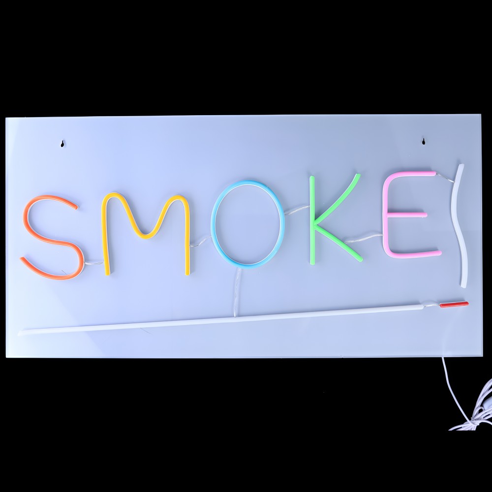 32" x 16" Smoke Neon Sign | Bold & Bright | Skygate Wholesale