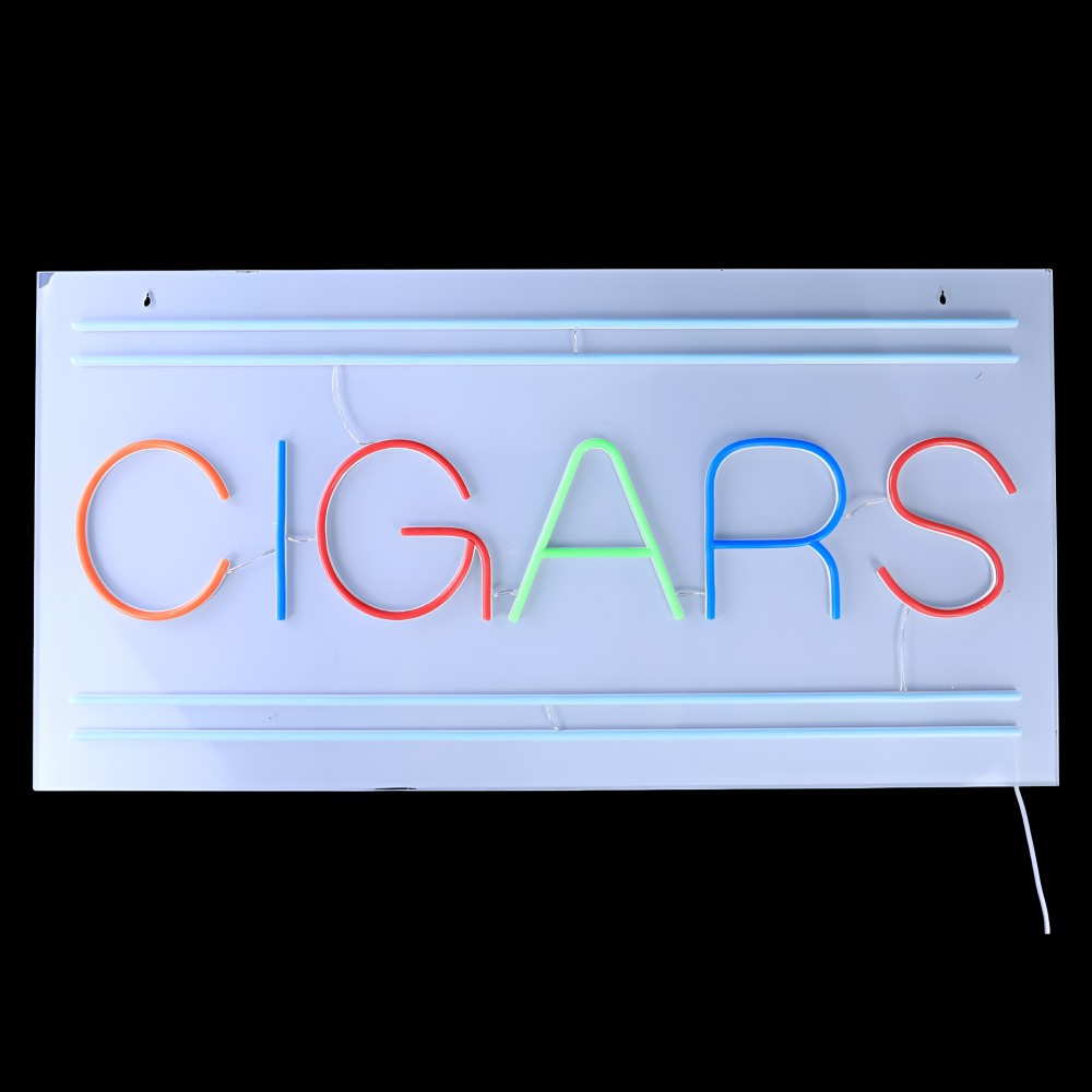 12"x24" Neon LED Cigars Sign | Elegant Display | Skygate Wholesale
