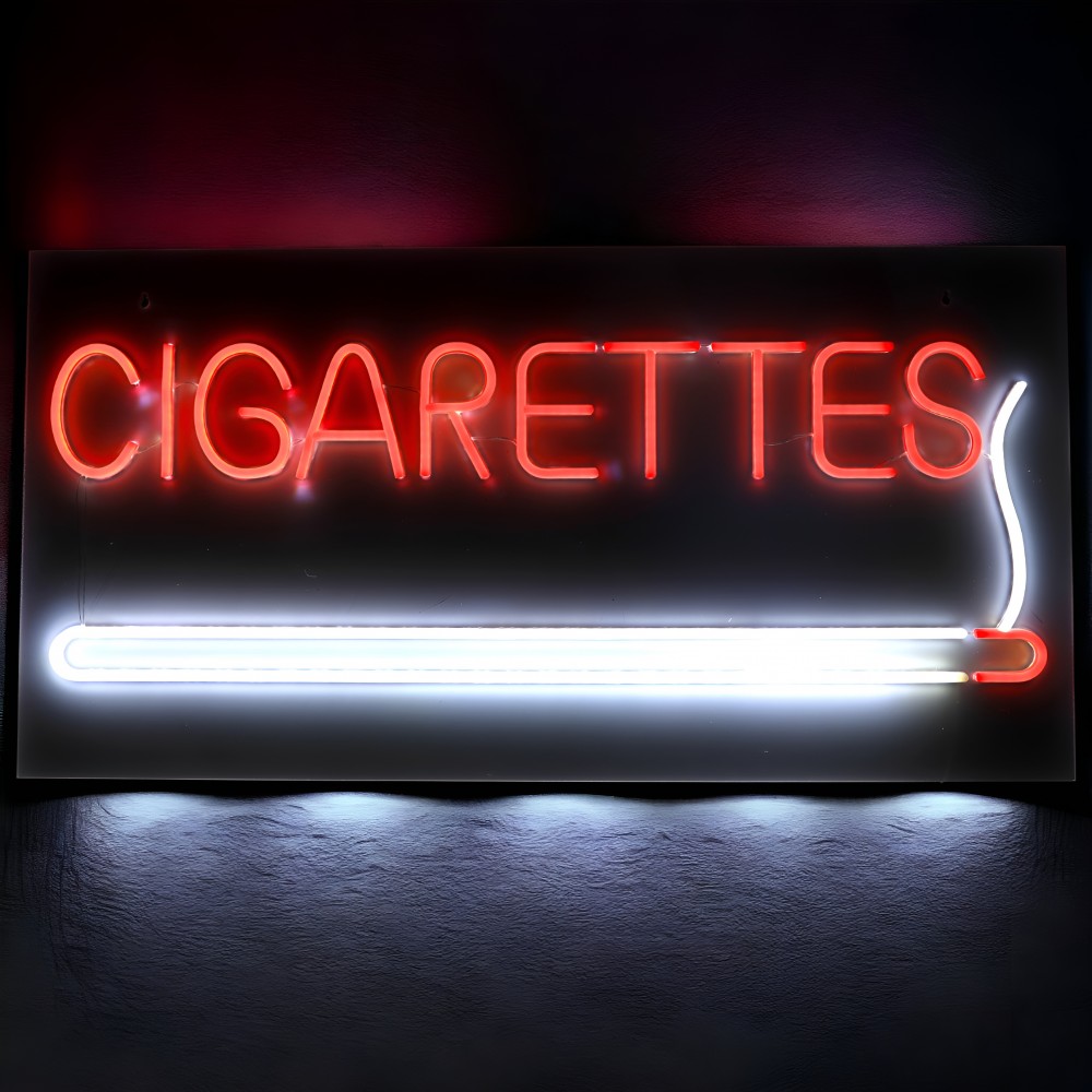 12"x24" Neon LED Cigarettes Sign | Bright Display | Skygate Wholesale