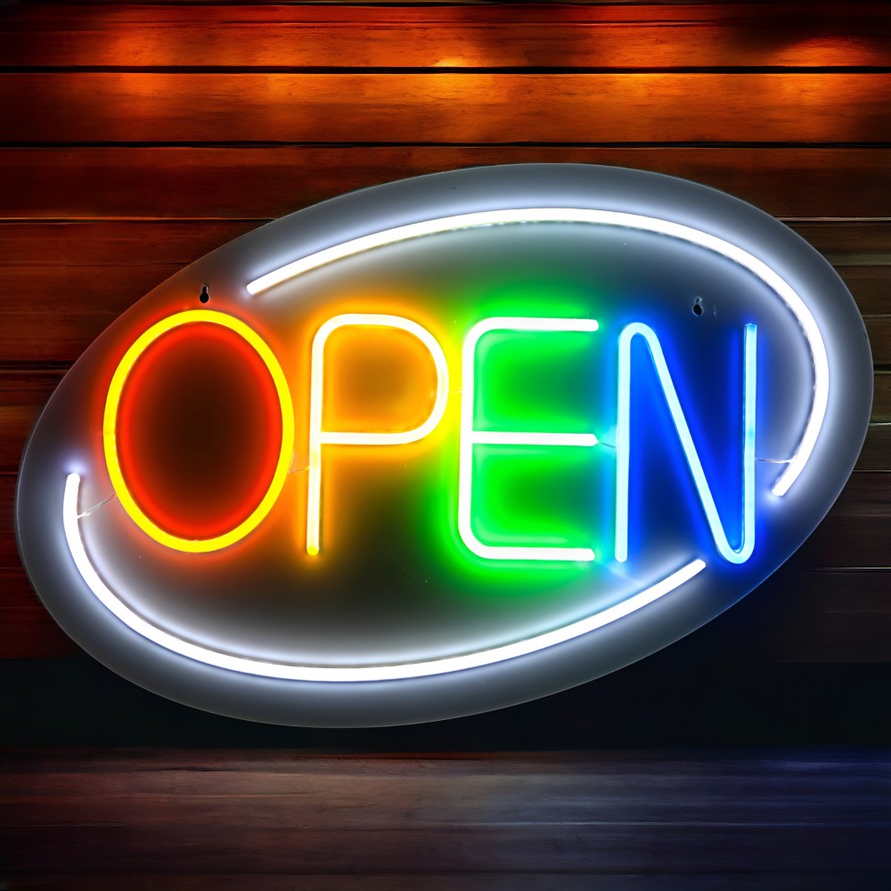 16"x24" Neon LED Open Sign | Welcoming Glow | Skygate Wholesale