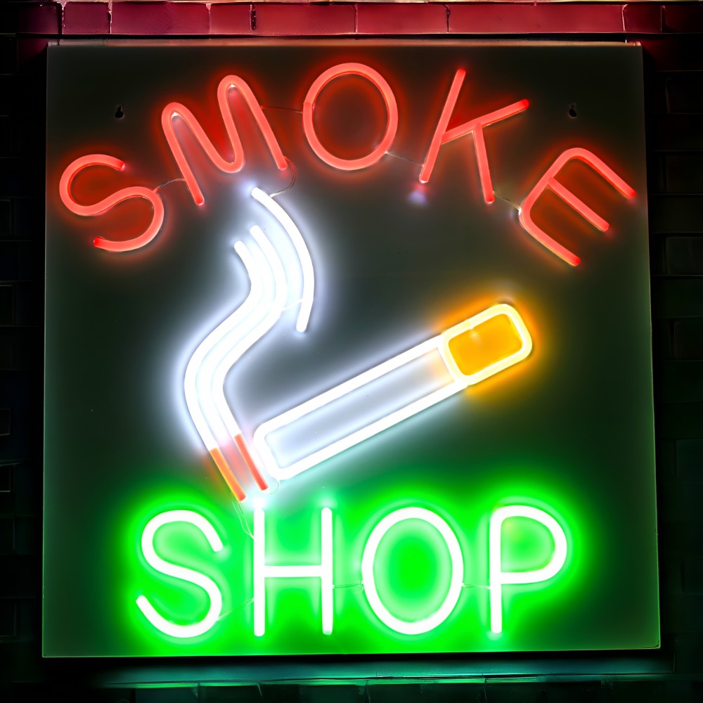 20"x20" Neon LED Smoke Shop Sign | Eye-Catching Display | Skygate Wholesale