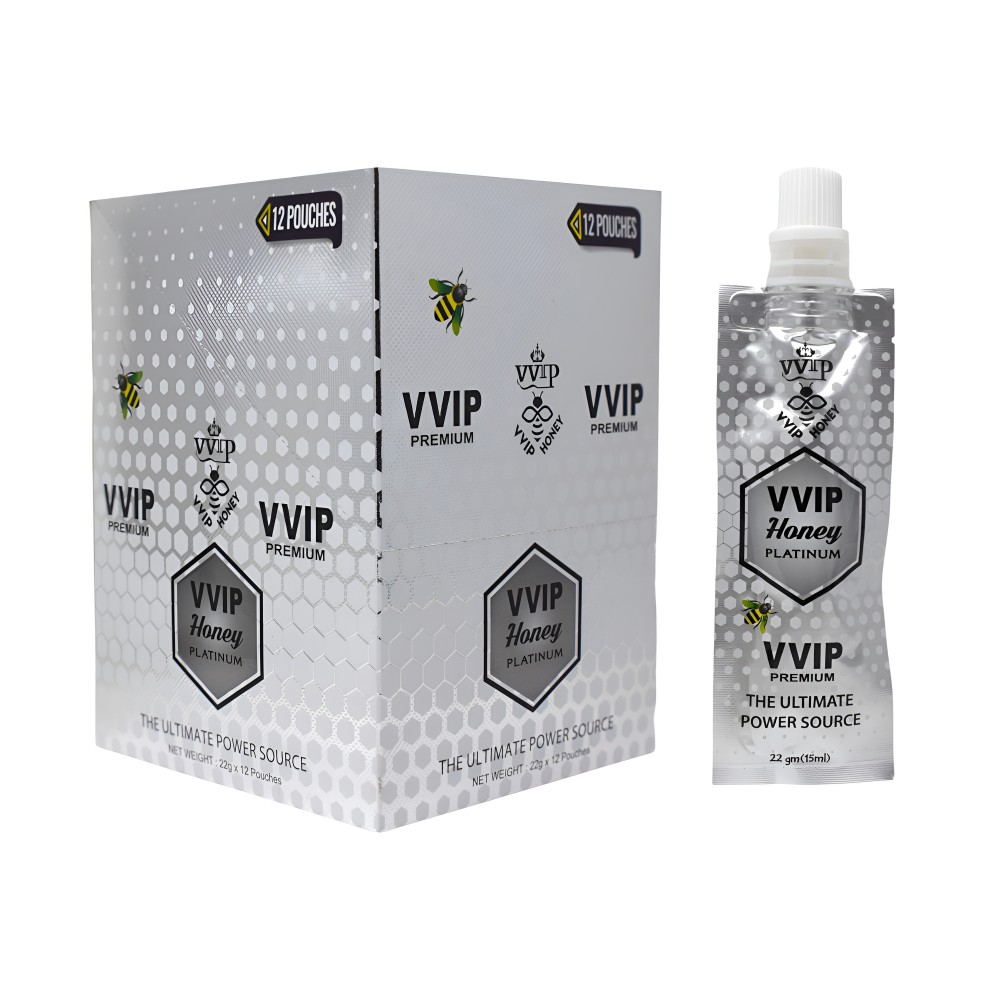 VVIP Platinum Honey Male Sexual Enchancement Honey - 12 Pouches Display