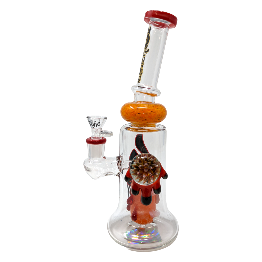 12" BIIGO Glass By Lookah Bell Bottom Monster Eye Perc & Pendant Water ...
