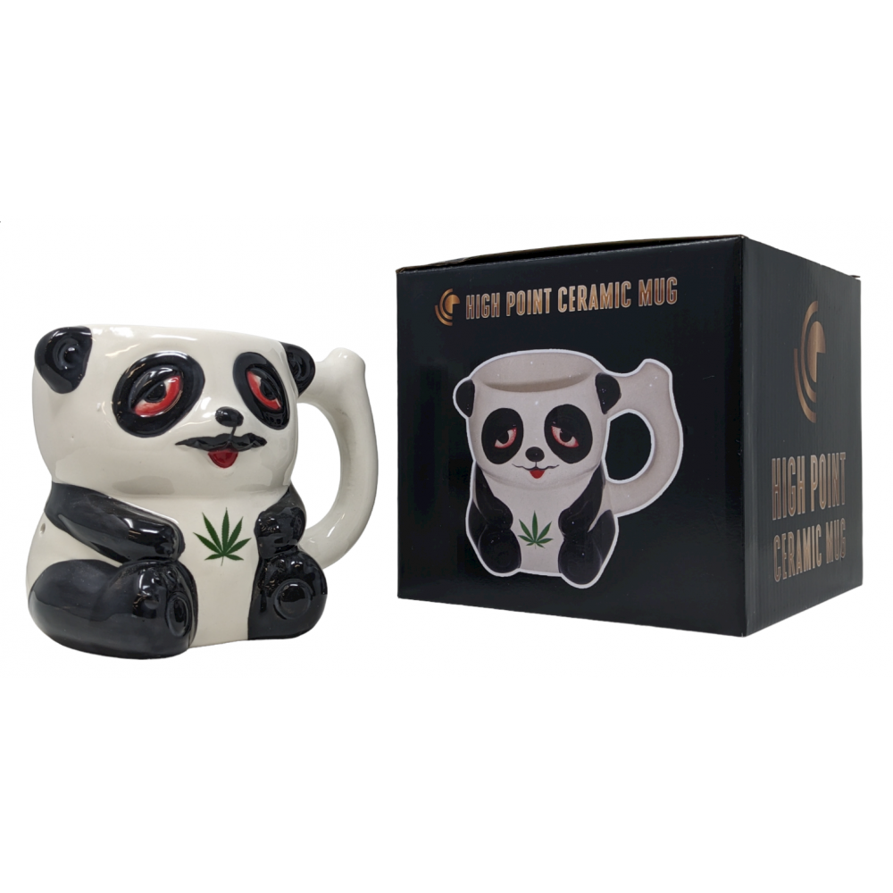 High Point Ceramic Stoned Panda Mug Hand Pipe | Skygate Wholesale