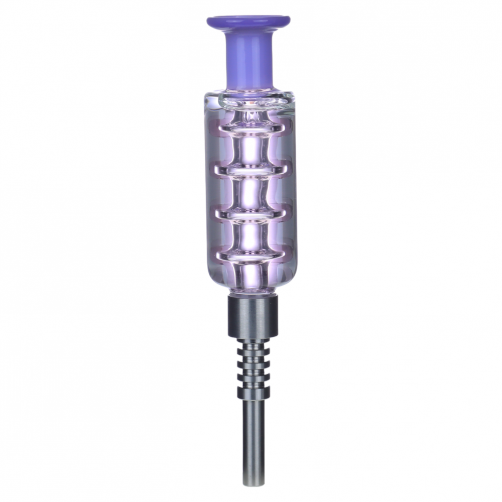 Clover Glass - Glycerin Filled Freezable Color Pipe Nectar Collector Set