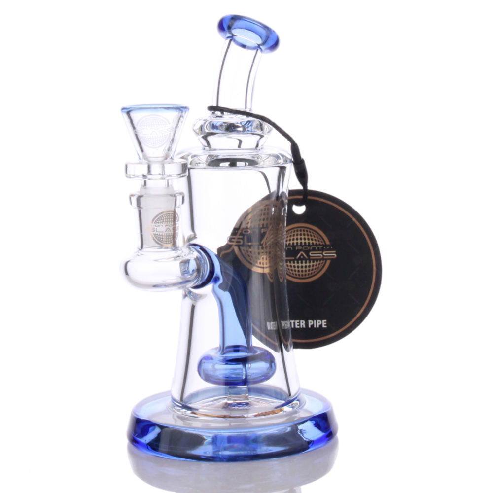 On Point Glass 5" Pocket Puddle Mini Water Pipe with Matrix Perc ...