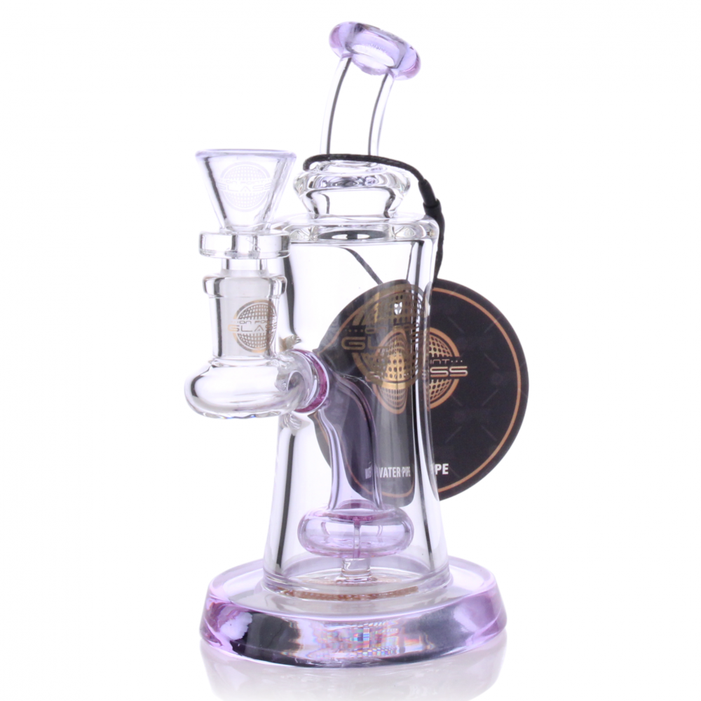 On Point Glass 5" Pocket Puddle Mini Water Pipe with Matrix Perc ...