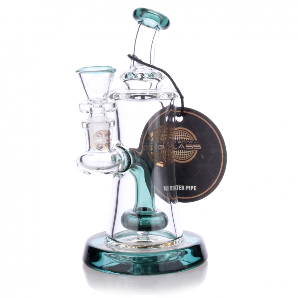 On Point Glass 5" Pocket Puddle Mini Water Pipe with Matrix Perc ...