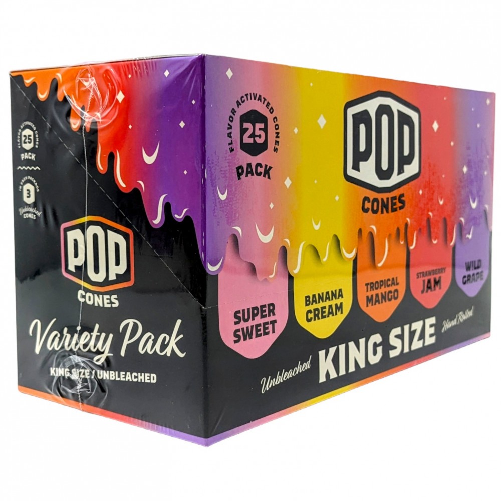 Pop Cones Unbleached Variety Pack | Skygate Wholesale