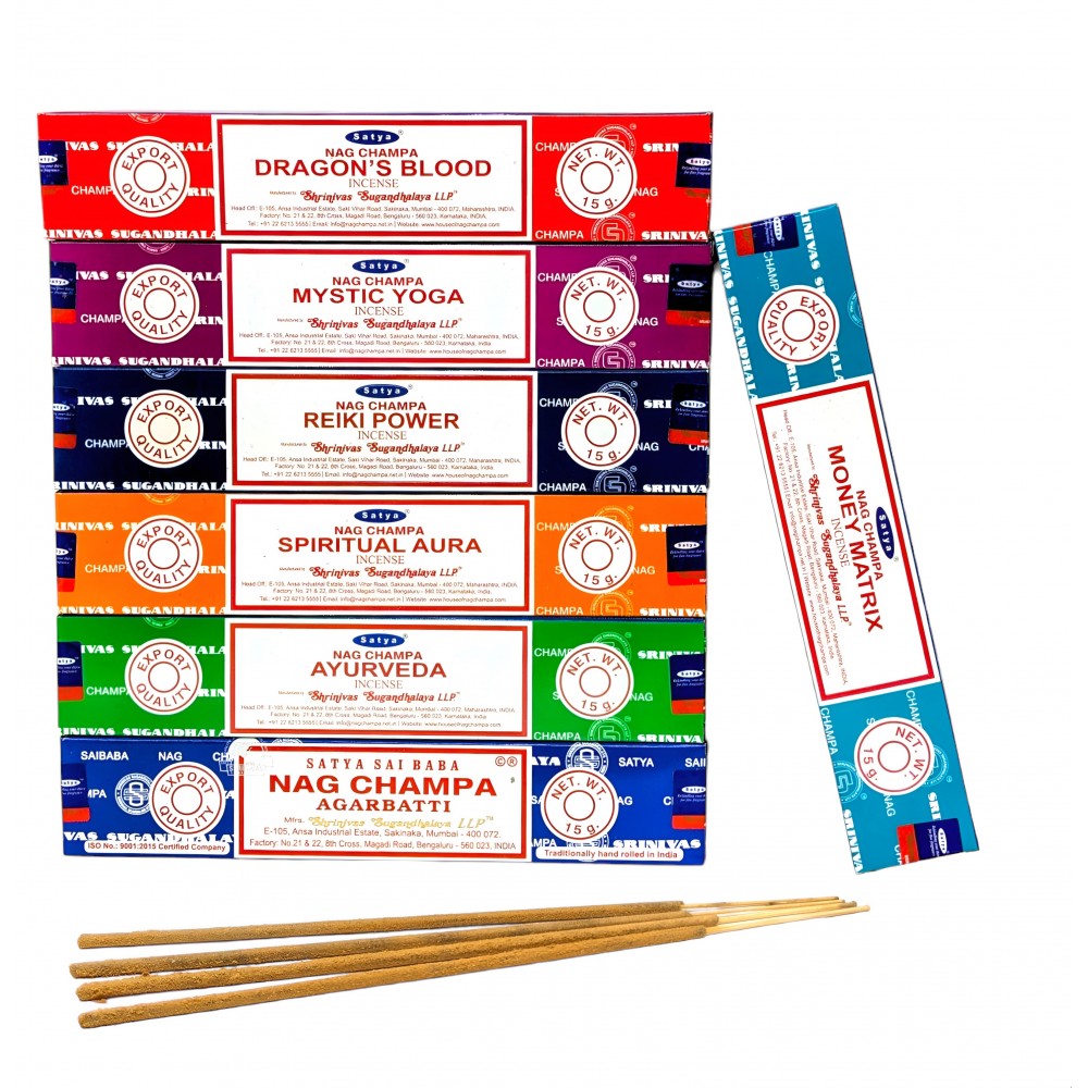 SATYA Value For Money Incense Sticks Variety Pack | 84ct Display ...
