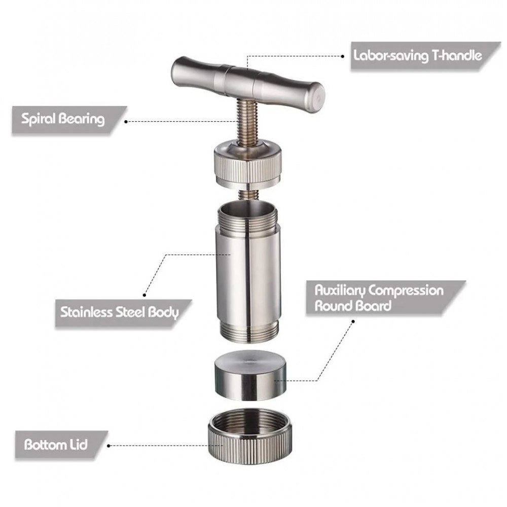 3.5" Small Pollen Press - Compact & Efficient - Skygate Wholesale