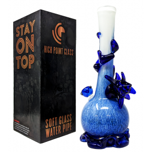 High Point Glass - 14" Ripple Ridge Bloom-Petal Vine Water Pipe ...