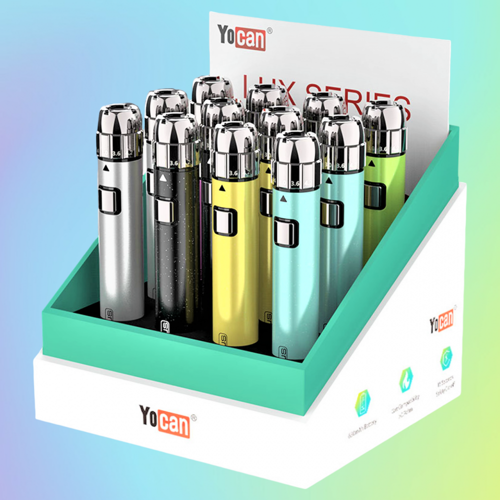 Yocan LUX Plus 650mAh Battery - Mix Color - 12ct Display | Skygate ...