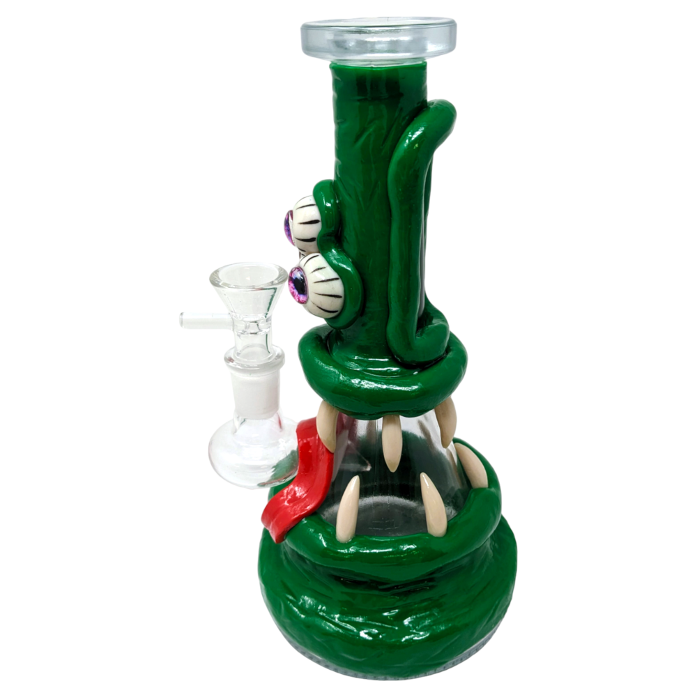 8.5" Creepy Face Art Water Pipe [CH-22] | Unique Smoking Accessory