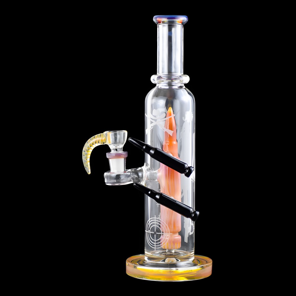 11" Cowgirl Engraved Bullet Perc Water Pipe | Skygate Wholesale