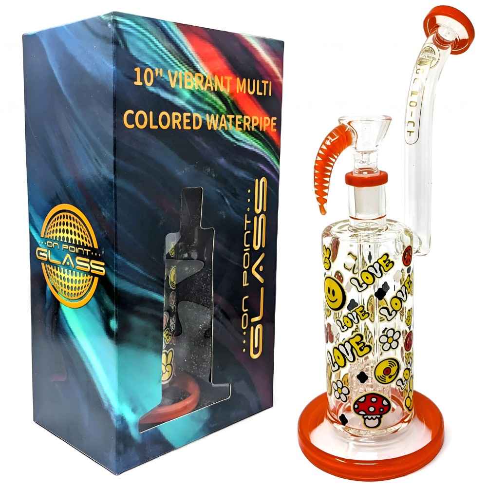 On Point Glass 10'' Melodic Love Daisy Dove Water Pipe | Peaceful ...