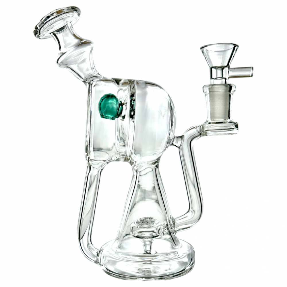 6.5" Glass Goblet Shower Head Perc W/ Banger Recycler Water Pipe ...