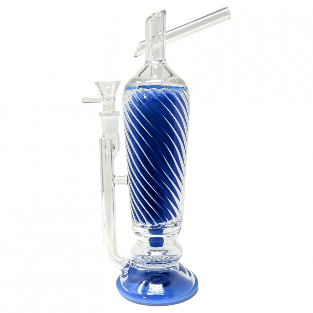 9.5" Frosted Chalice Honeycomb Perc Water Pipe | Skygate Wholesale