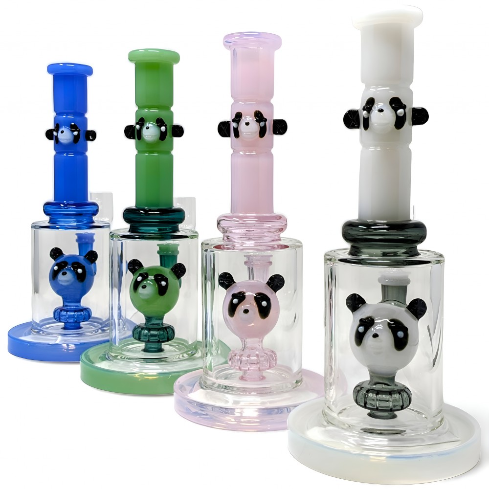 8.5" Panda-Monium W/ Panda-rific Perc Water Pipe - Sip and Enjoy the ...