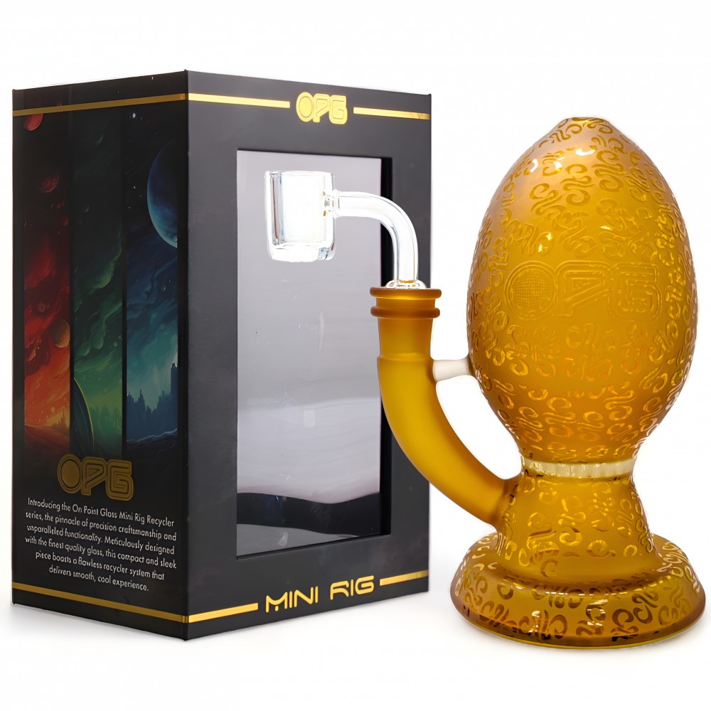 On Point Glass - 6" CustomCraft Ovalicious Shape Disk Perc Rig W/Quartz ...