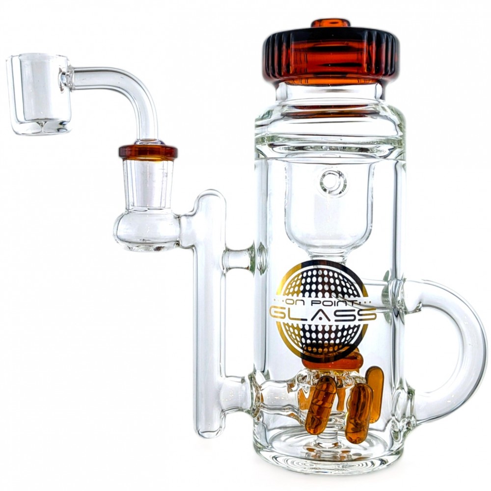 On Point Glass - 6" Pure and Simple-Capsuled Perc Jar Shape Incycler ...
