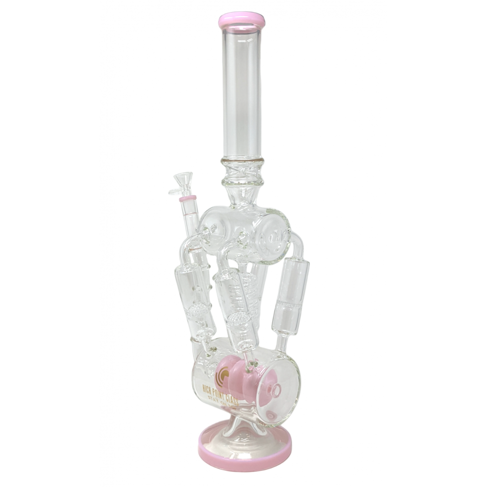 High Point Glass - 18.5" Quad-Honeycomb & Spiral Multi Perc Recycler ...